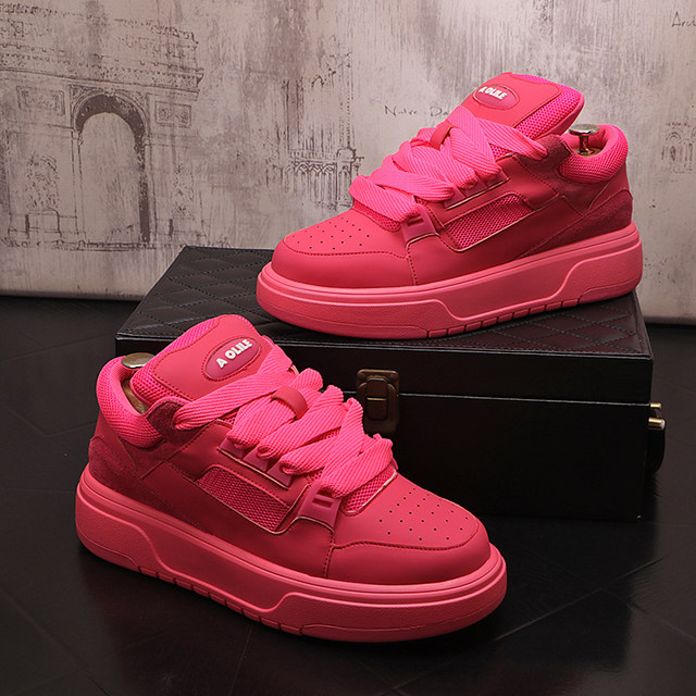 Bread shoes men's new breathable round-toe sneakers, versatile Korean style white shoes ...