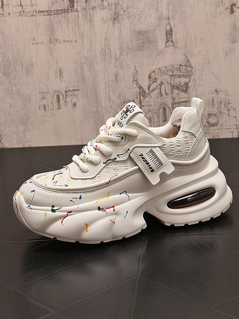 ins dad shoes 2025 autumn new thick-soled high-rise shoes for youth ...