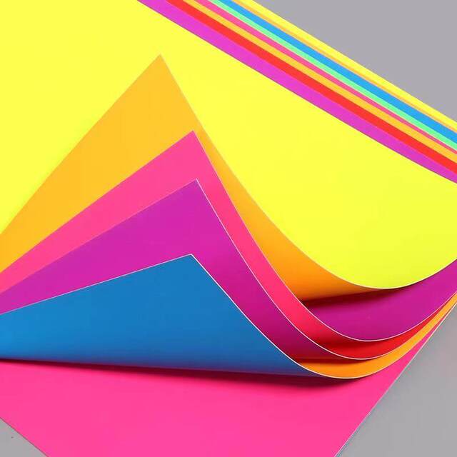 Colored card paper A4 highlight bright noodles handmade color card ...