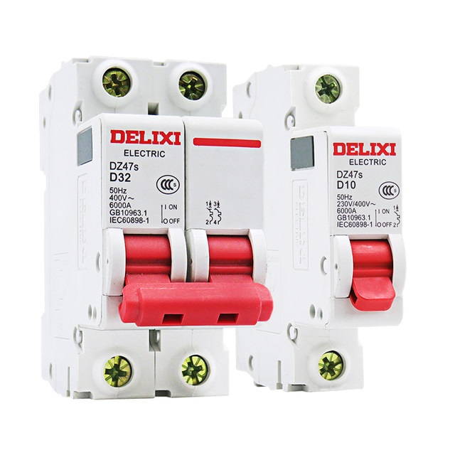 Delixi Power D-type circuit breaker DZ47S household air switch 2P 3P 32a 10A 16A 63A 4P