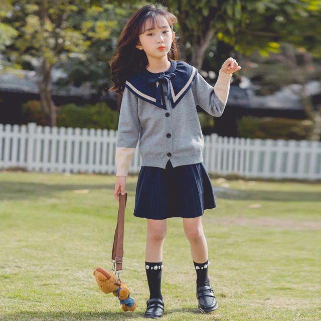 Girls' Set Western and Fashionable Autumn College Style Children's ...