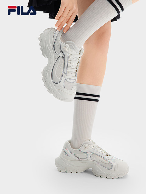 FILA Fila 2025 new women's shoes summer casual sneakers black ...