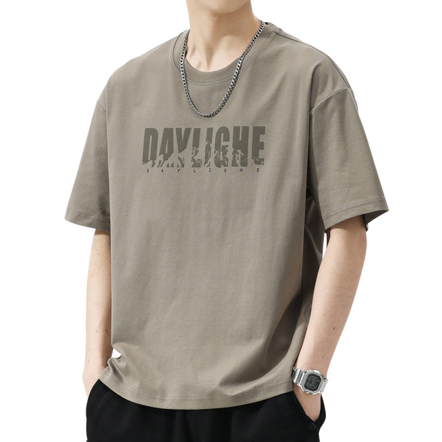 Luo Meng 2024 new short-sleeved T-shirt men's summer trendy brand ...