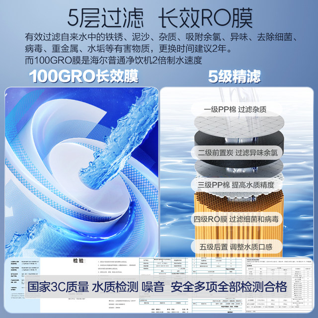 Haier desktop drinking machine water purifier household direct drinking ...