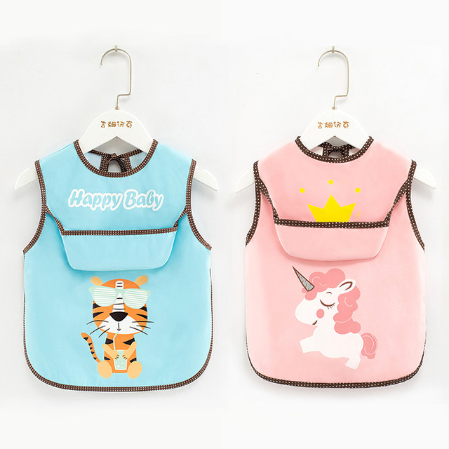 Children's smock waterproof reverse dressing girl summer thin baby ...