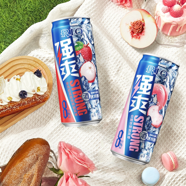 RIO Ruiao pre-mixed cocktail 8 degrees strong refreshing 330ml*8 cans of sparkling wine Internet ...