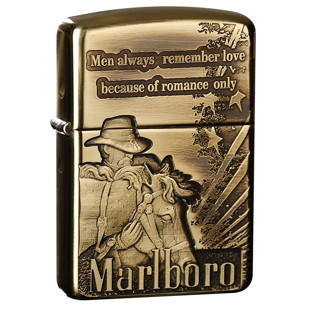 Lighter zippo genuine pure copper Marlboro men's armor shell kerosene windproof Zibao limited ...