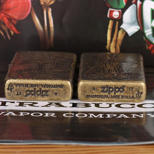 Zippo lighter zippo genuine death men's pure copper kerosene heavy armor zoop shell limited ...