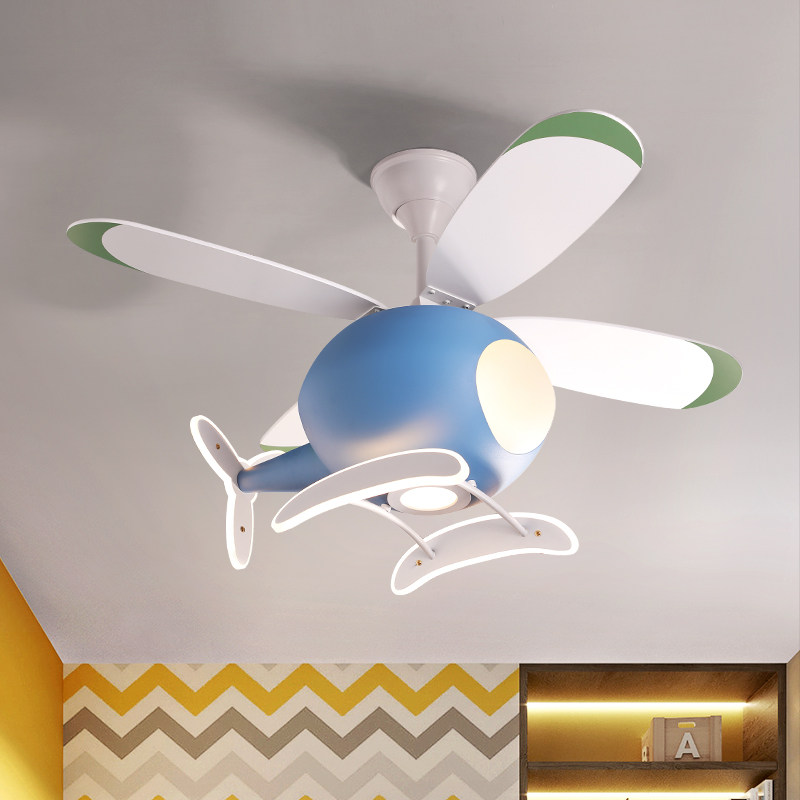 Kecho Helicopter Fan Chandelier - Cute Cartoon LED Ceiling Light for ...