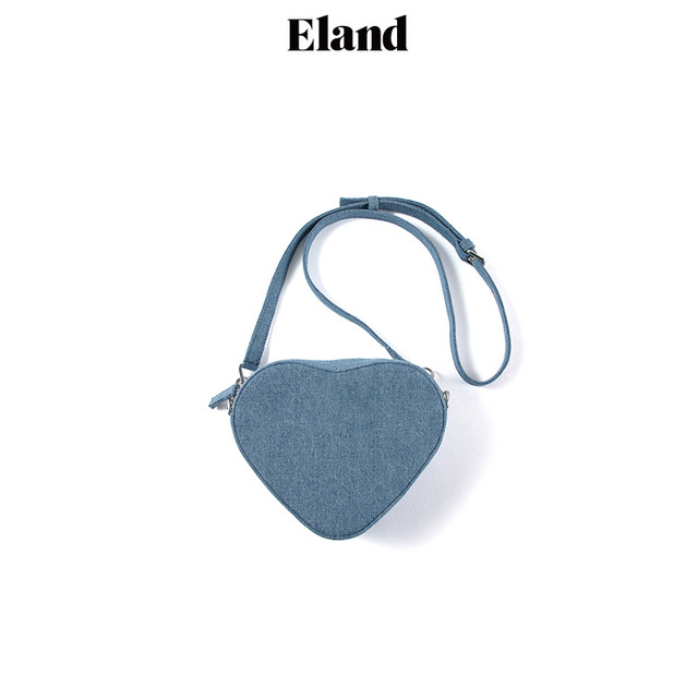 ELAND clothing shoulder bag messenger bag small bag denim embroidered ...