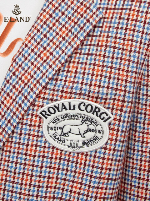 Eland clothes love sweet contrasting color grid two -grain general ...