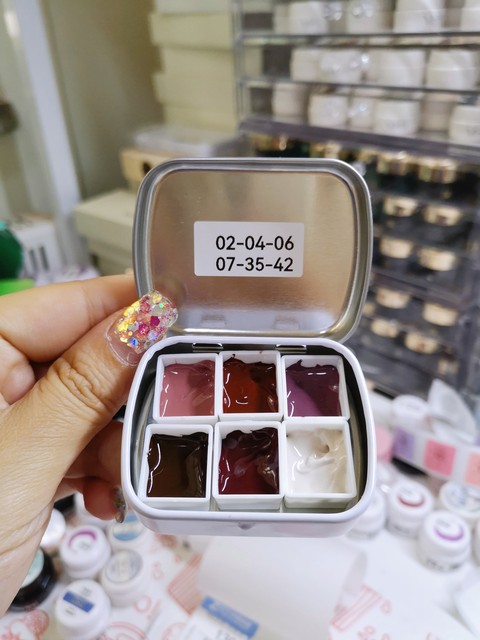 Yinghe Paipai glue color glue 9 grid 56 color wooden box ins glue 1g ...