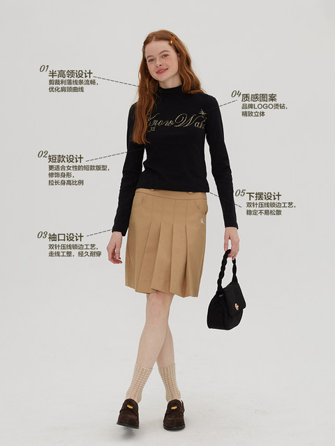 Knowwake Korean Academy Fashionable Diamond Long Sleeve T-shirt for ...