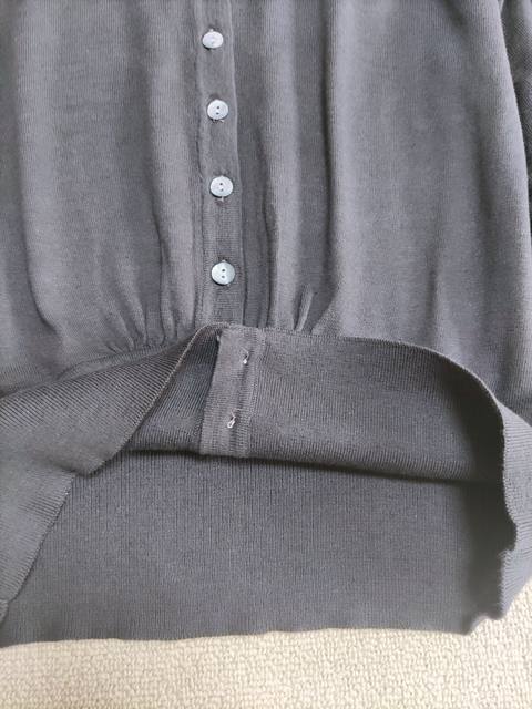 Casual and versatile solid color cardigan top Mulberry silk wool blend ...