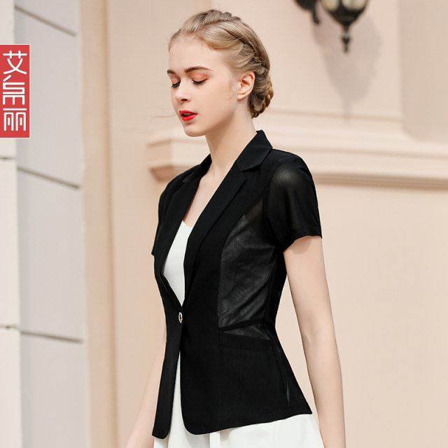 Small blazer women's thin mesh 2024 new Korean version OL professional ...