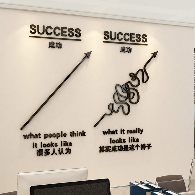 Creative inspirational wall stickers office background wall ...