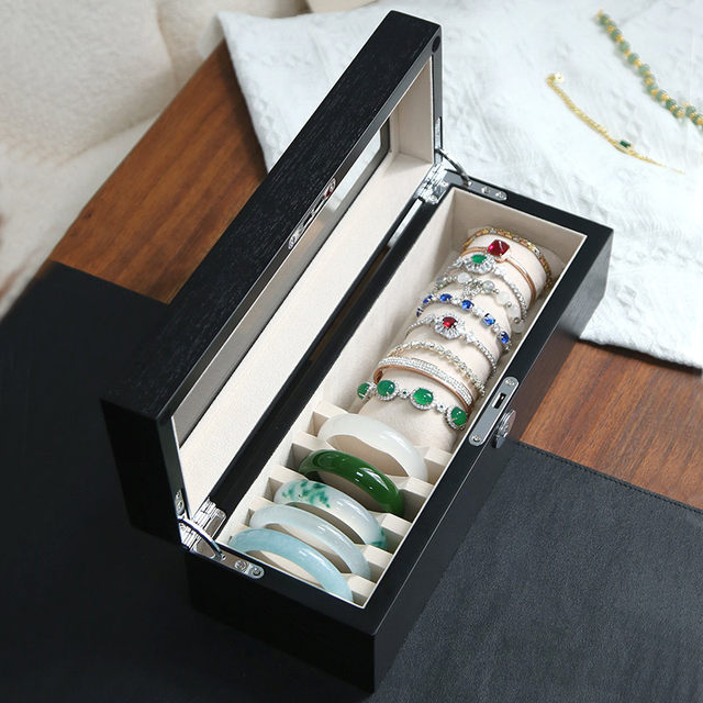 Wooden high-end bracelet box jade jade bracelet storage box 24-bit ...