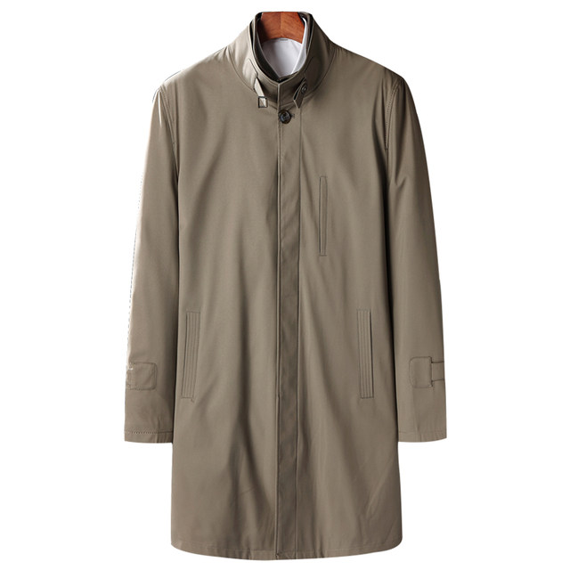 Middle-aged daddy's cotton top mid-length windbreaker jacket spring ...