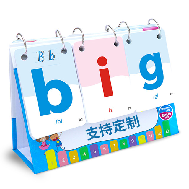 CVC English Phonics Desk Calendar Flip Cards Phonics English Letters ...