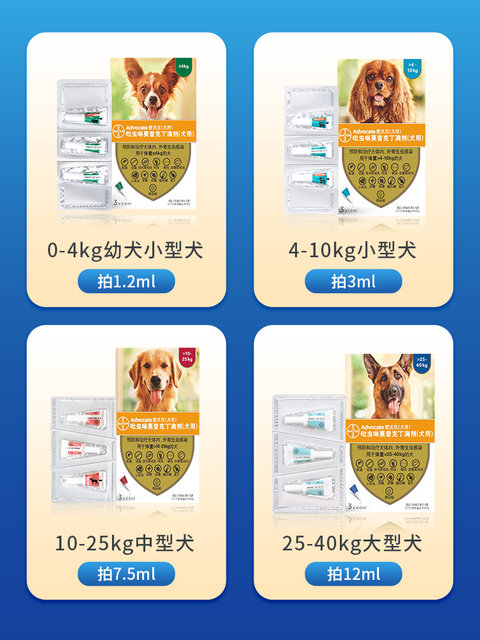 Bayer Eloors dog deworming drops Inside and outside all -in -one dogs ...