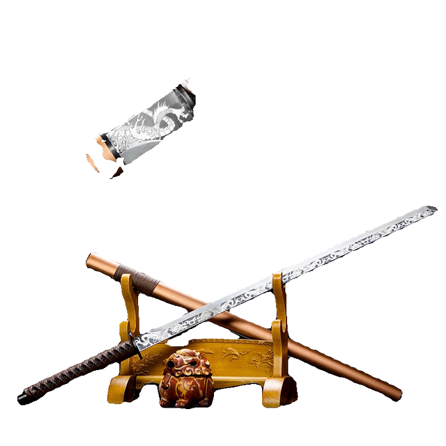 Tang Hengdao treasured knife integrated manganese steel Longquan sword ...