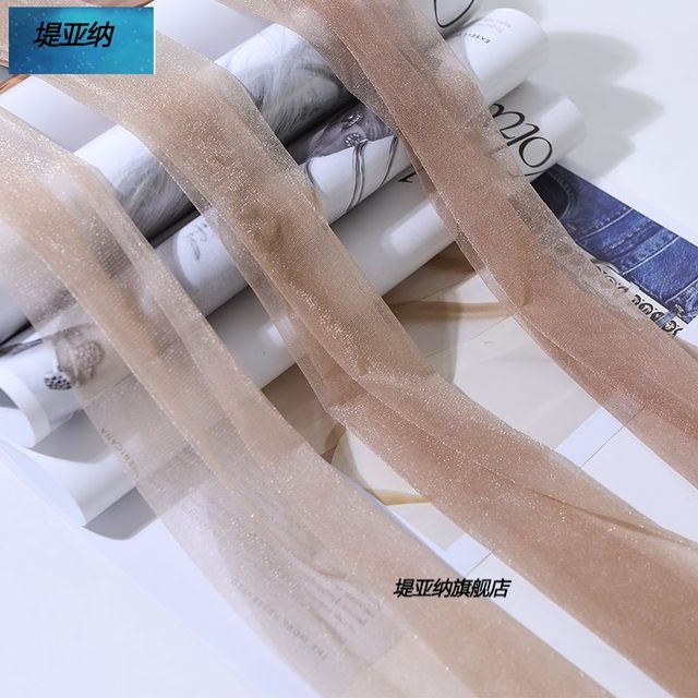 360 seamless stockings, pearlescent shimmering toes, transparent ...