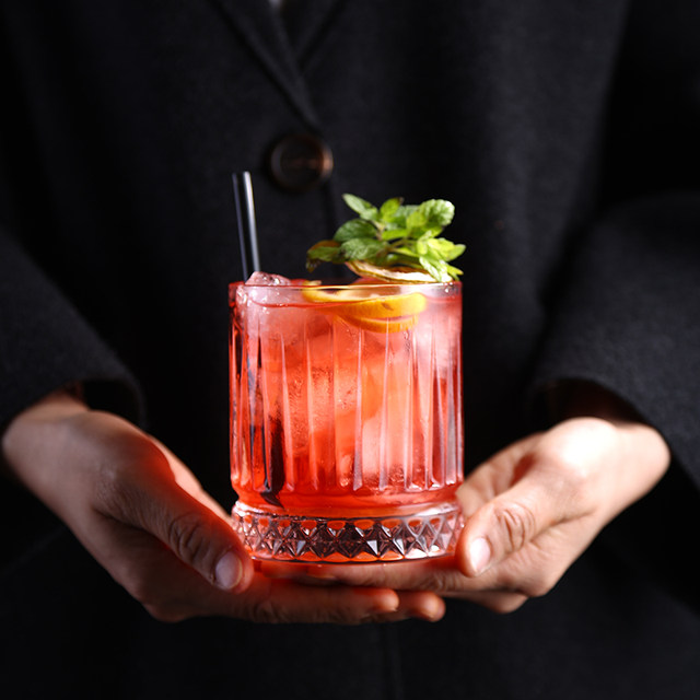 Turkish Striped Cocktail Cup Colin Cup Thickened Glass Long Drinking ...