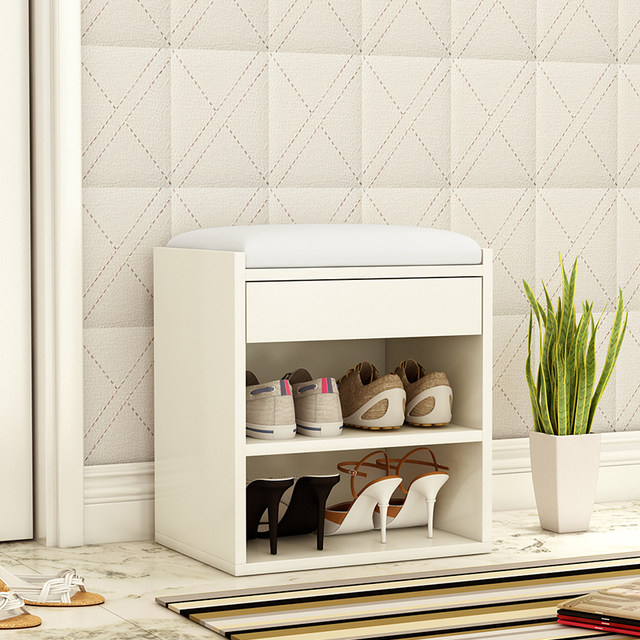 Shoe replacement stool at the entrance, shoe cabinet storage stool ...