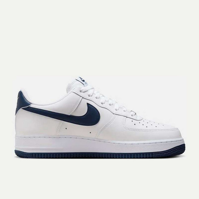 Nike AIRFORCE1 Air Force One men's shoes AF1 white and blue low-top ...