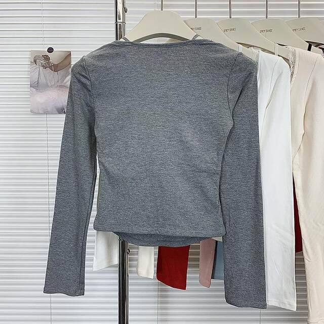2024 autumn and winter new style warm bottom shirt with chest pad for ...