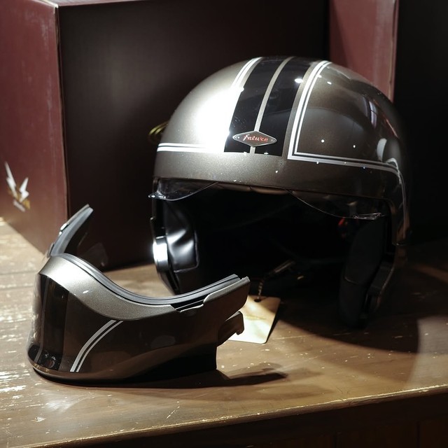 Taiwan Feiqiao retro cruise helmet warrior helmet motorcycle Harley ...