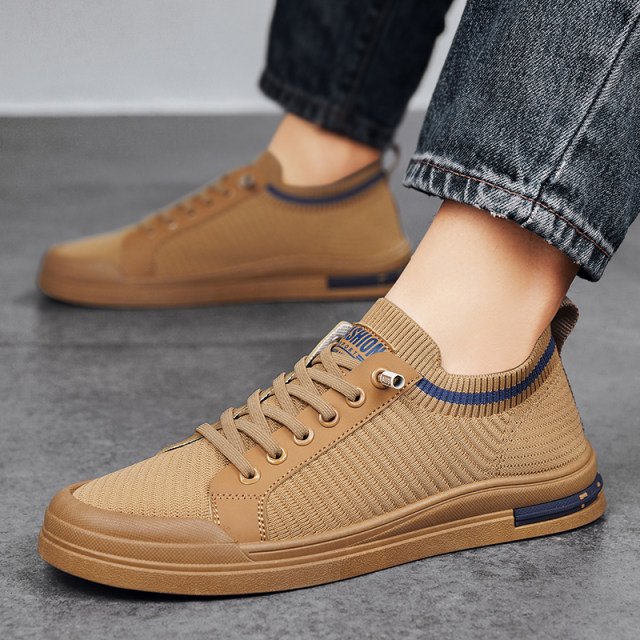 Men's shoes for one foot in spring, breathable and versatile flat shoes ...