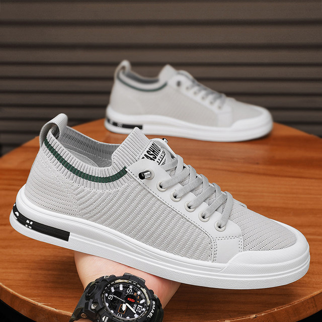 Men's shoes for one foot in spring, breathable and versatile flat shoes ...
