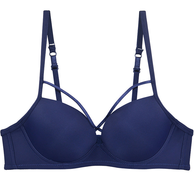 Sexy breast-beautiful underwear with front cross straps for girls with ...