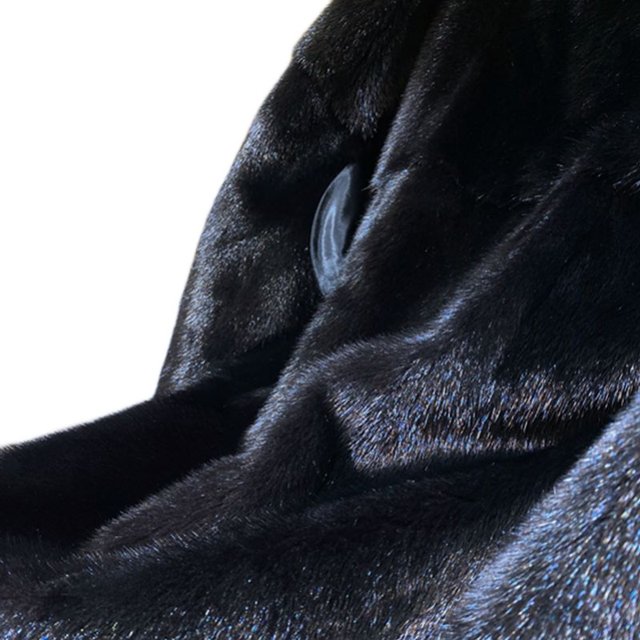 Genuine brand men's winter lapel deep blue water mink men over ...