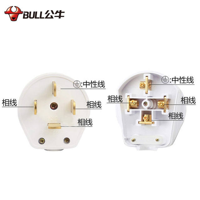 Bull three -phase four -line industrial plug 380V high power 16A25A32A ...