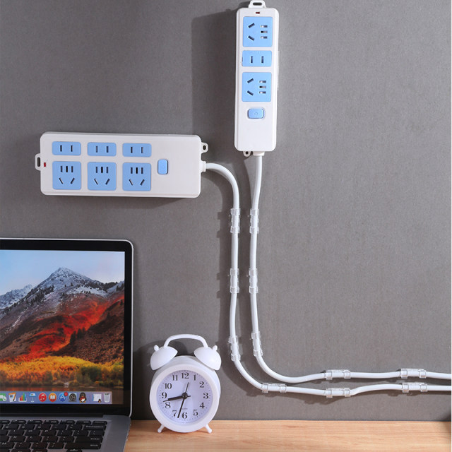 Hole-free cable organizer wire holder self-adhesive data cable buckle ...