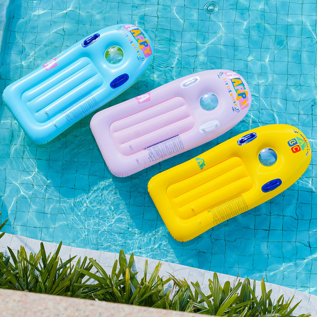 Children's floating row floating board inflatable surfboard water play toy mount floating bed ...