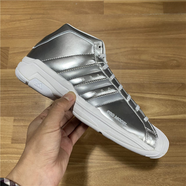 ADIDAS PRO MODEL 2G platinum patent leather men's shell toe retro ...