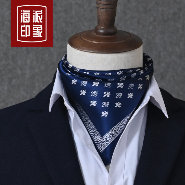 British silk scarf men's silk square scarf mulberry silk scarf flowing ...