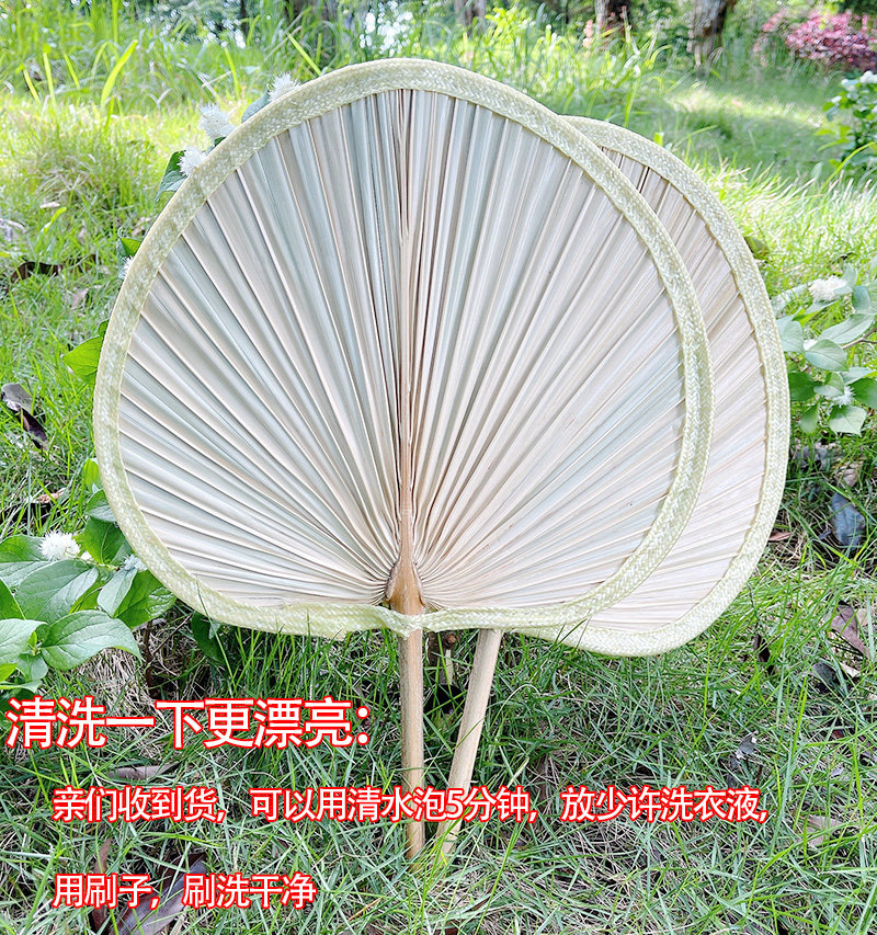 Summer old-fashioned plantain fan handmade wooden handle outdoor big ...