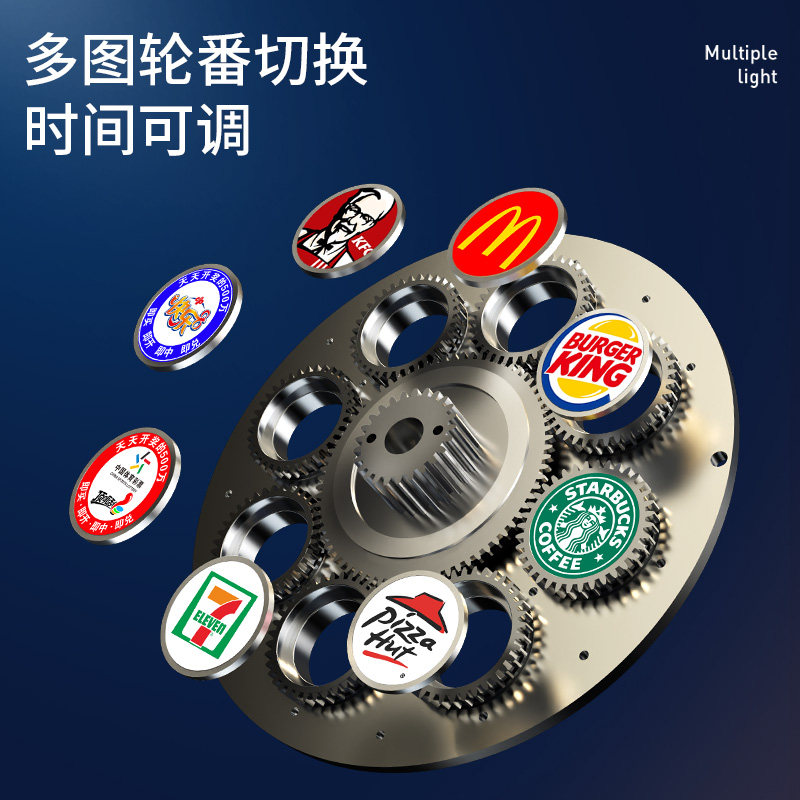 Reklamní projektor Ninaroco s 8 obrázky - Bodové světlo s vlastním logem