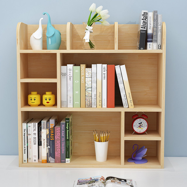 Simple table small bookshelf students and children with storage rack ...