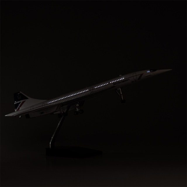 50cm simulated assembled Singapore Airlines Concorde aircraft model ...