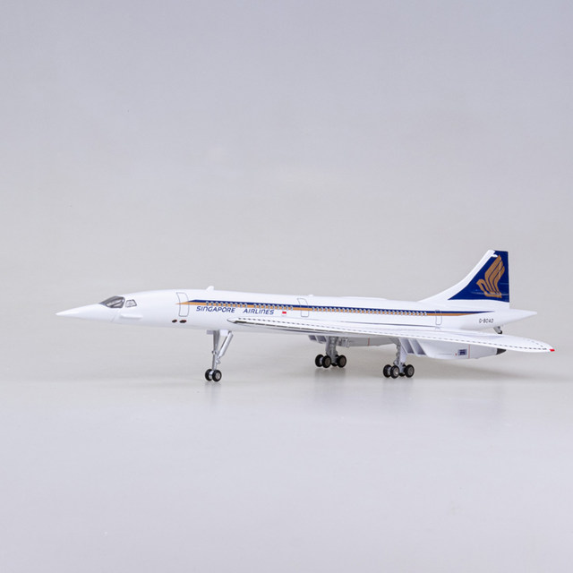 50cm simulated assembled Singapore Airlines Concorde aircraft model ...