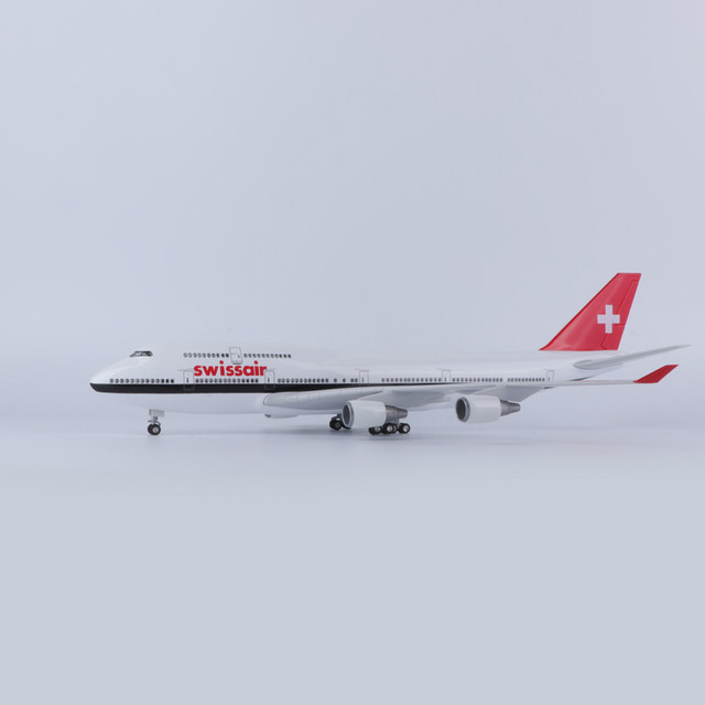 Bring wheels and lights, Swiss Airlines 747 passenger aircraft model ...