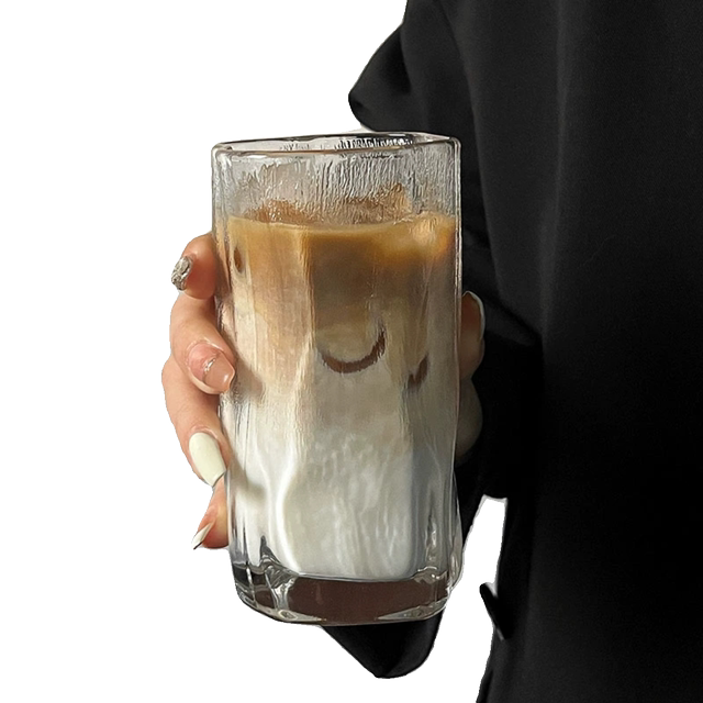 Niche design ins style irregular rain and fog glass cup ice American ...
