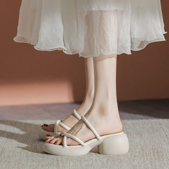 Very good-looking~Six o'clock uncle sandals for women's outer wear 2023 ...