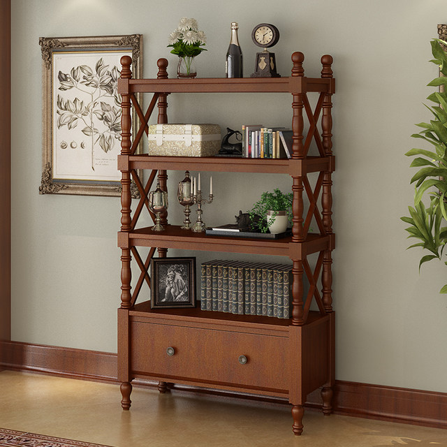 American bookshelf landing solid wood bookcase European -style living ...