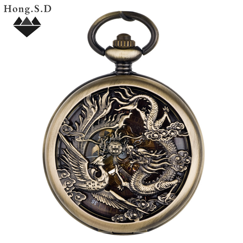 Jam Poket Mekanikal Retro Hongshida - Gaya Shanghai Klasik